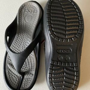 CROCS | Shoes | Crocs Athens Unisex Flip Flops Blacksmoke | Poshmark